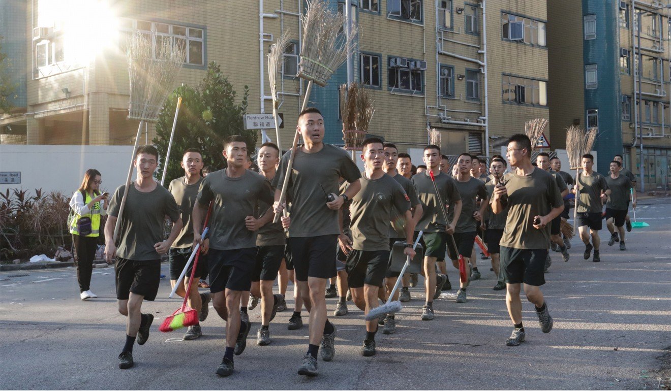 PLA soldiers sent onto streets of Hong Kong for first time since ...